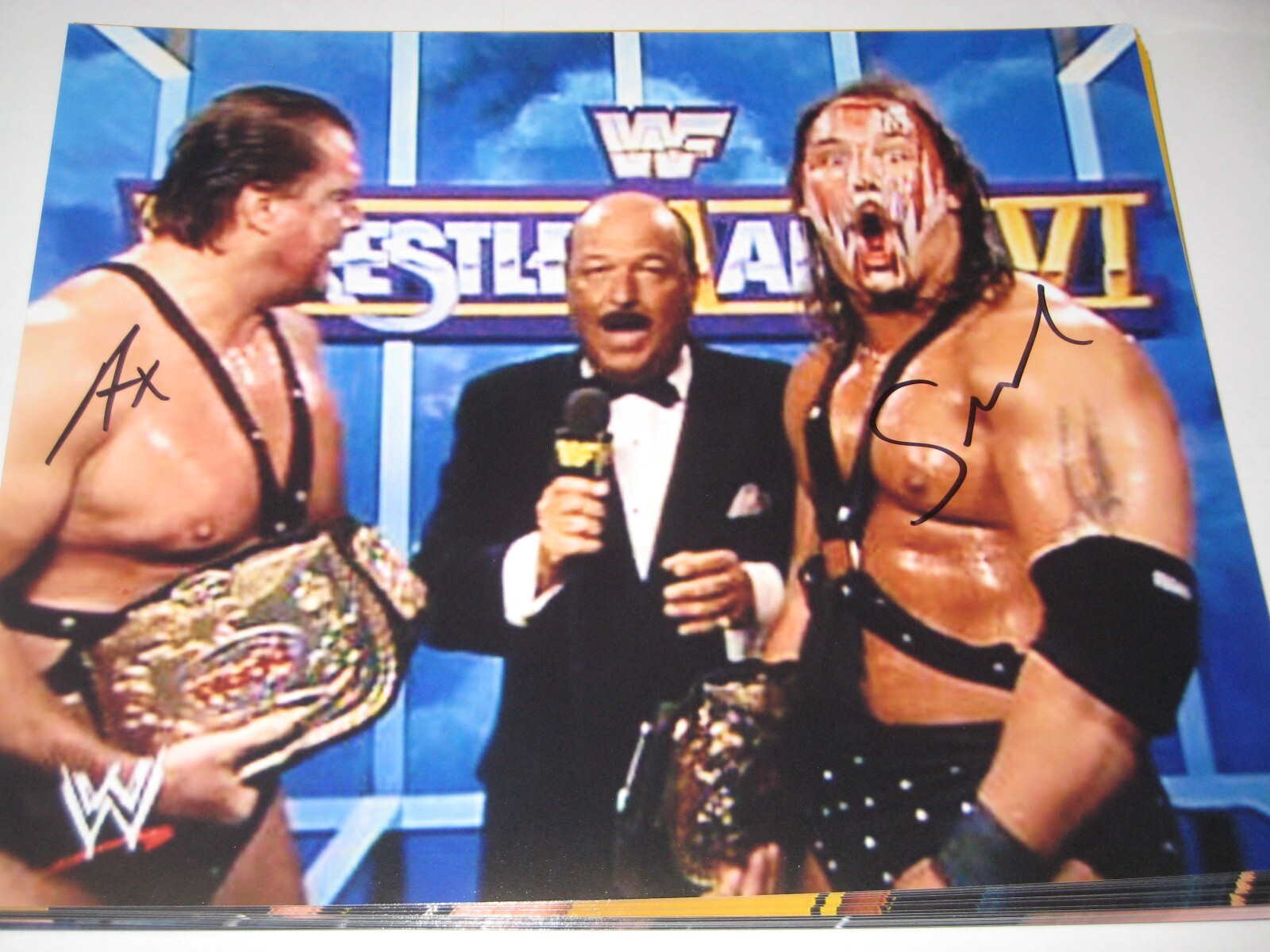 WWF,WWE LEGENDS DEMOLITION AX & SMASH AUTO SIGNED 8X10 PHOTO COA FREE ...
