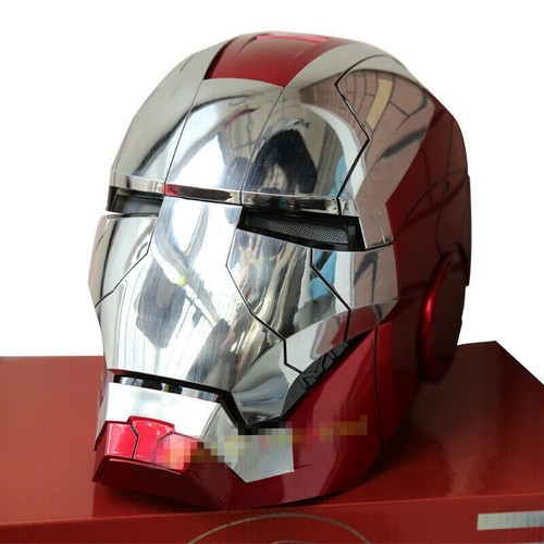 AUTOKING Iron Man 1:1 Helmet Mask MK5 Command Wearable Helmet Cosplay ...