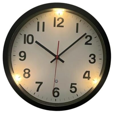Lighted Up Wall Clocks, 12 Inch Night Light Glow in The Dark Silent ...