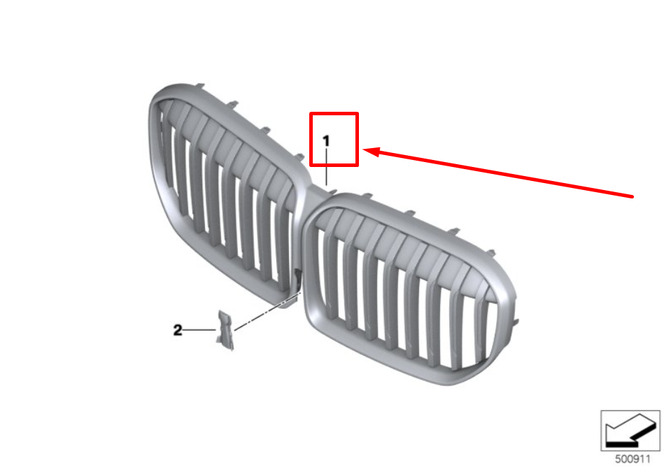 BMW 7 G11, G12 Front Bumper Radiator Grille 51137475318 7475318 NEW ...
