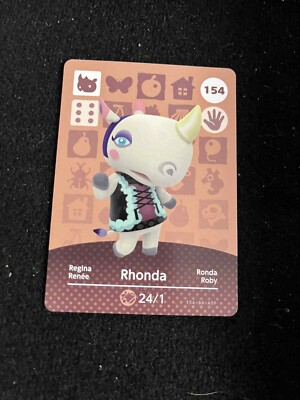 Carte Amiibo Animal Crossing 154 Rhonda | eBay