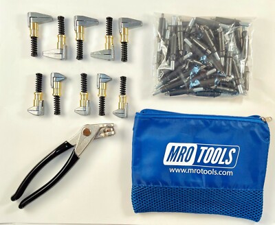 50 5/32 Zephyr Kwik-Lok Cleco Fasteners + Pliers + Clamps w/ Bag ...