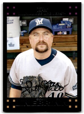 2007 Topps Updates & Highlights Scott Linebrink Milwaukee Brewers # ...