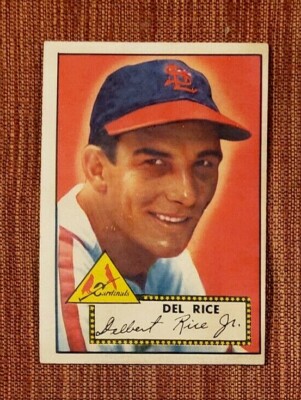 1952 Topps #100 Del Rice St. Louis Cardinals Vintage Original Baseball ...