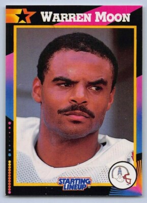 1992 WARREN MOON - Kenner Starting Lineup Card - HOUSTON OILERS | eBay