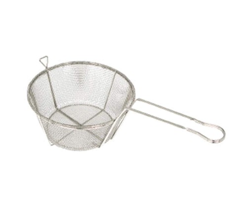 Round Wire Fry Basket 10.5" 6 Mesh Stainless Steel Deep Frying Basket ...