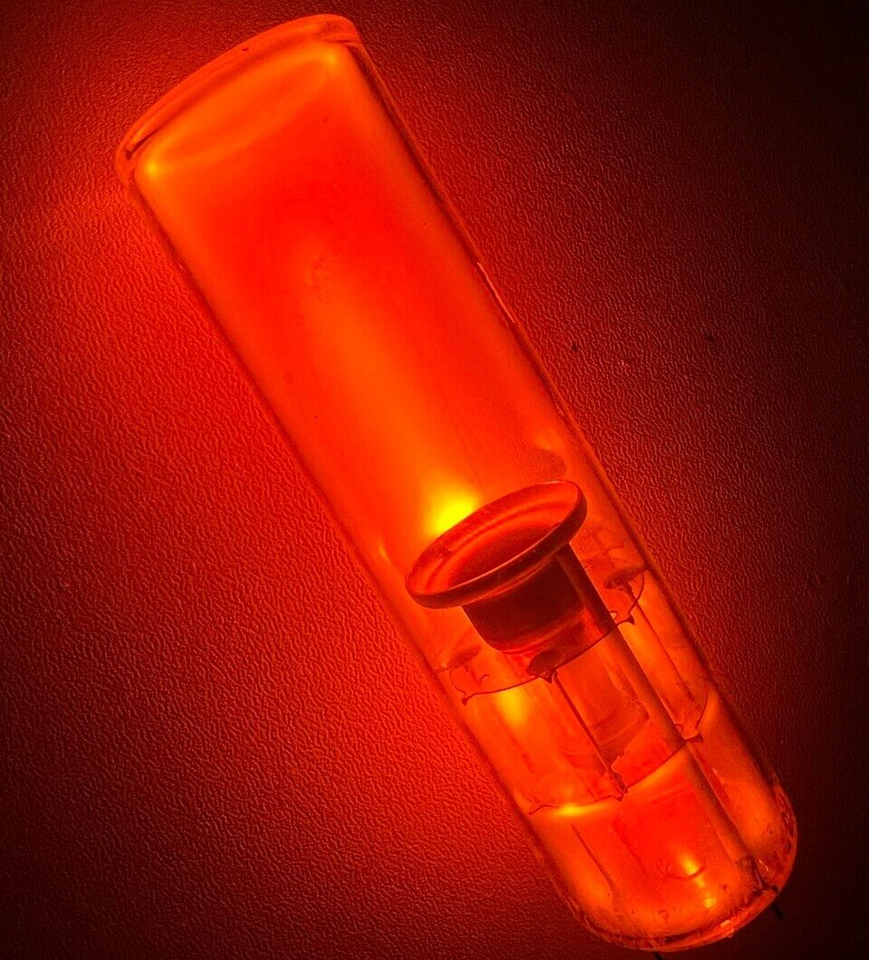 NEON plasma tube 14.5 x 3.8 cm vintage gas-discharge light bulb for DIY ...