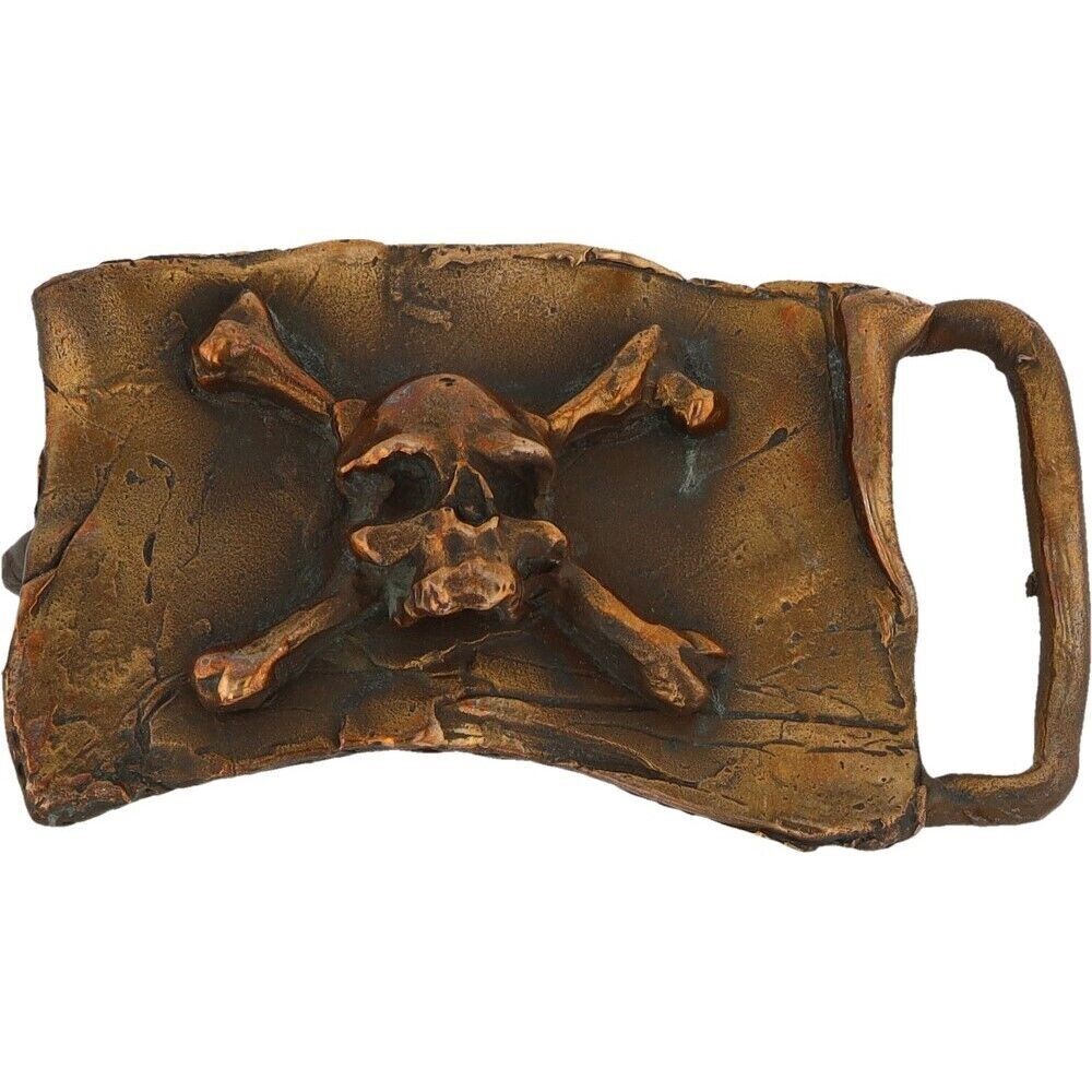 Bronze Skull Horror Rock Crossbone Biker Gothic Goth … - Gem