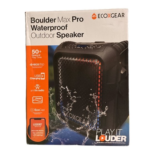 ECOXGEAR EcoBoulder Max Pro Rugged Waterproof Bluetooth Smart Speaker ...