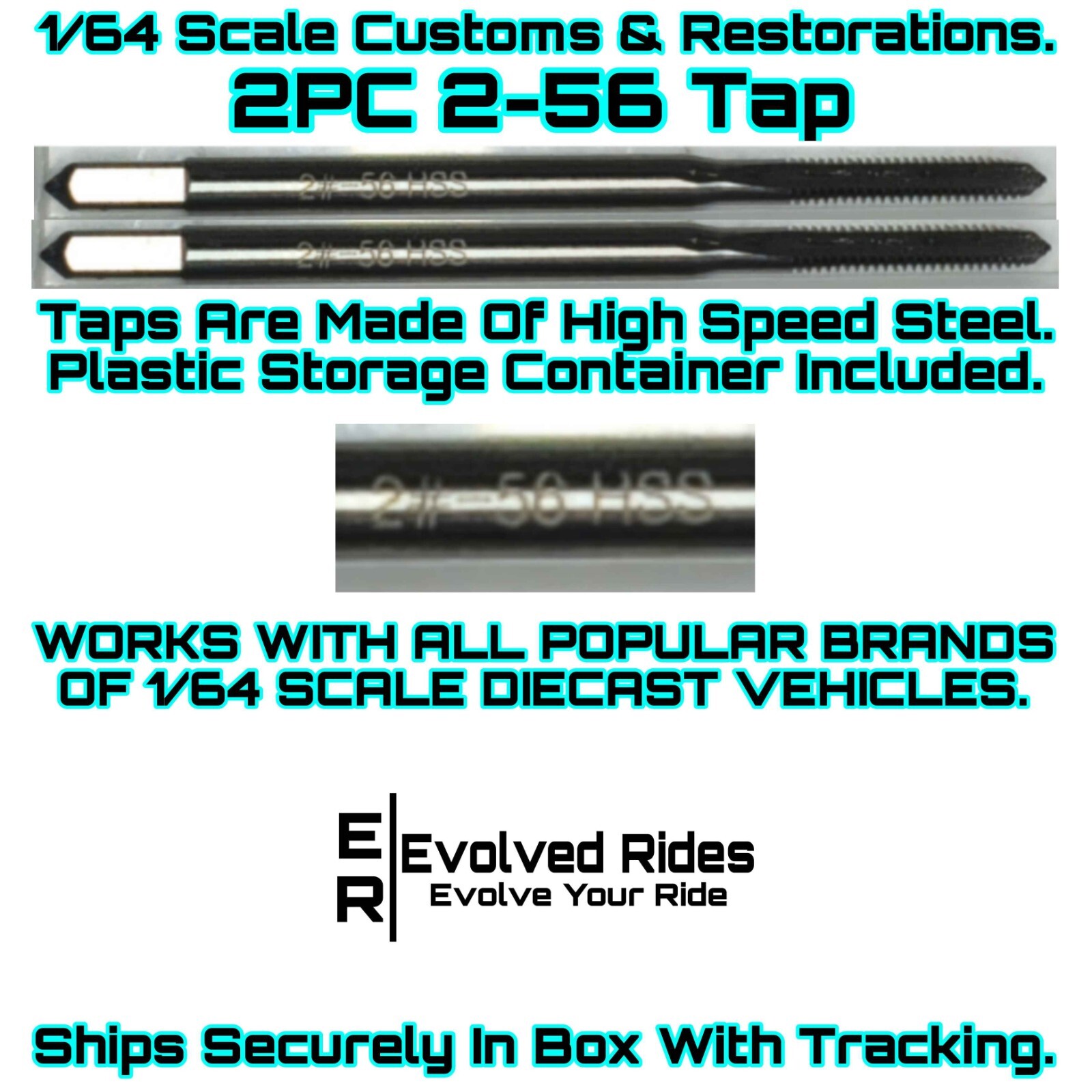 2PC 2-56 Screw Rivet Tap For 1/64 Scale Customs & Restorations Hot ...