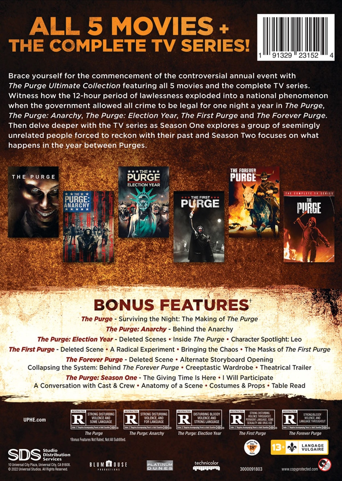 The Purge Ultimate Collection DVD Hannah Anderson NEW 191329231524 | eBay