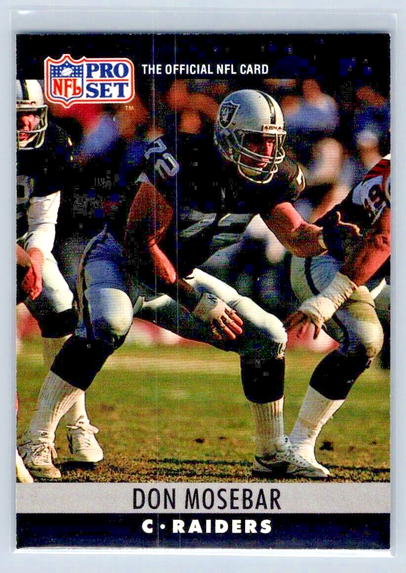 1990 Pro Set Series 1 - Don Mosebar - Los Angeles Raiders - Base - #156 ...