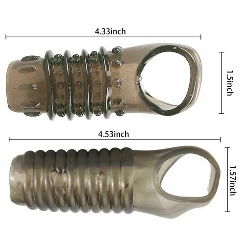 Penis Sheath Male Penis Sleeve Girth Reusable Condoms-Extender-Enlarger ...