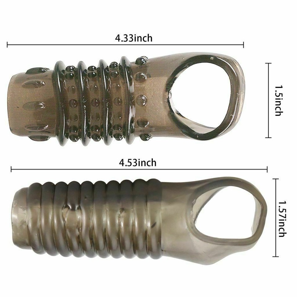 Penis Sheath Male Penis Sleeve Girth Reusable Condoms-Extender-Enlarger ...