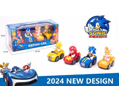 4pcs Sonic the Hedgehog Diecast Racing Car Vehicle Kids Child Action ...