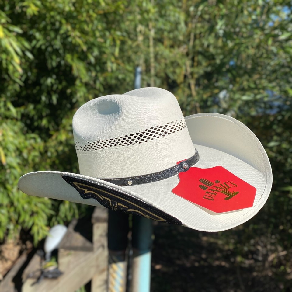 White Straw Cowboy Hat For Men. Men’s Western Rodeo Hat. Sombrero ...