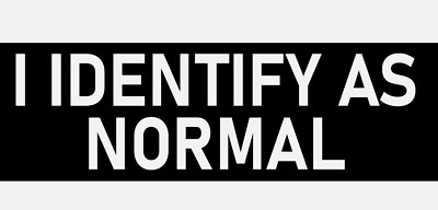 I Identify as Normal Bumper Sticker Funny Car Sticker Decal Funny ...