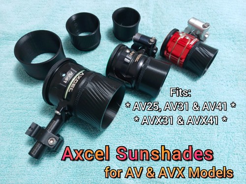 * Axcel Scope Sunshades * Hooded Lens Retainer - AV & AVX Models - AV31 ...
