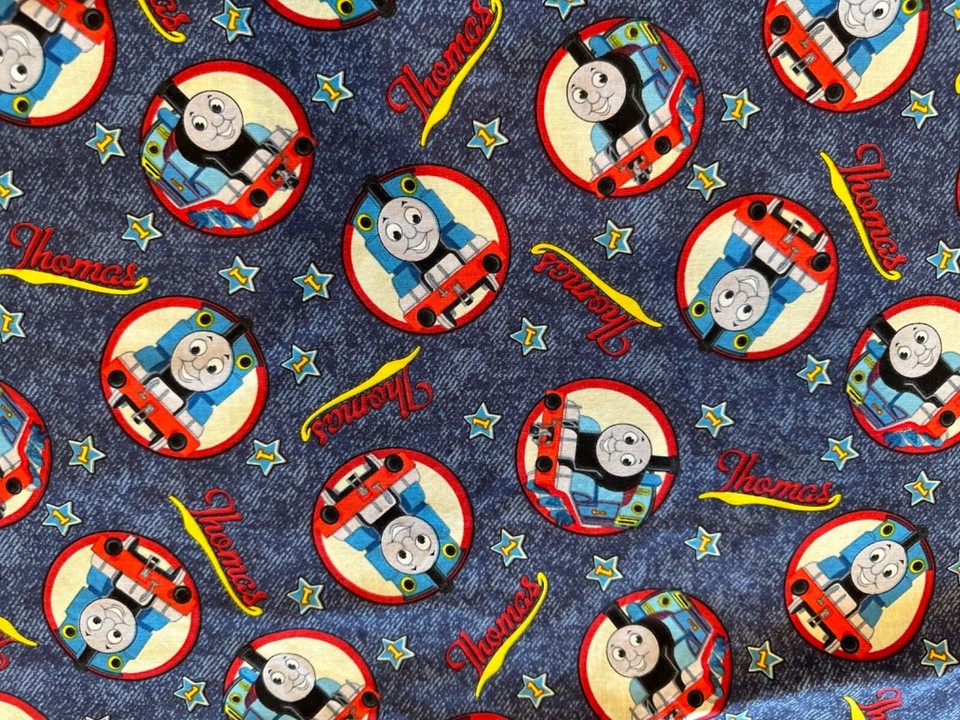 Cranston Thomas the Tank Engine & Friends multicolor fabric 42"W 5.47 ...