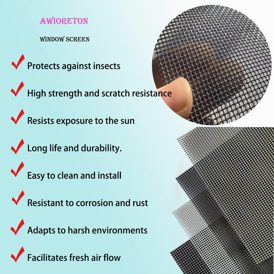 PVC Coated 304 Stainless Steel Mesh,2 Pack Woven Wire Mesh Screen Steel ...