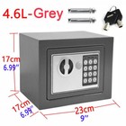 High Security Home Safe Safebox Secure Storage Box With Digital And Key ...