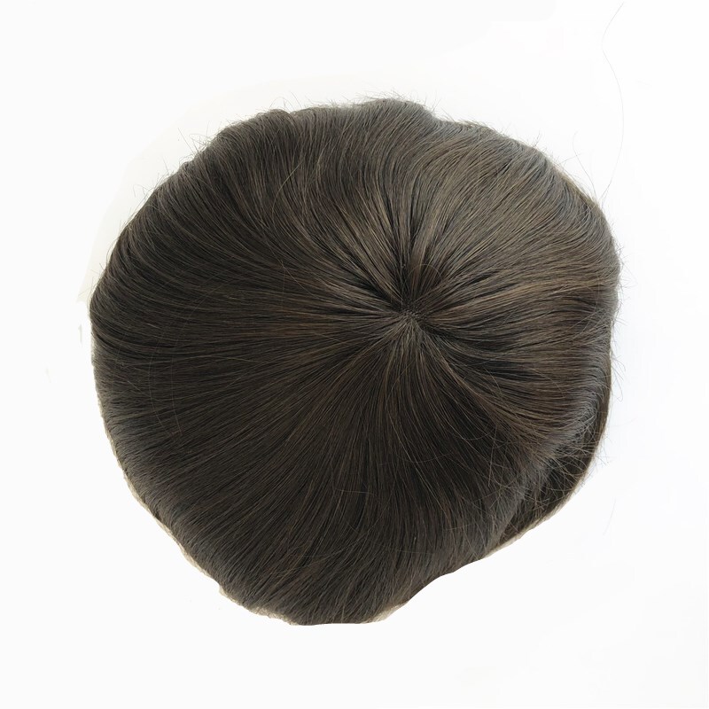 Durable Mens Human Hair Replacement System Hairpiece Fine Mono Poly ...