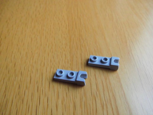 Lego 2 x 14418 Plate 1 x 2 with End Ball Cup Socket Medium Stone ...