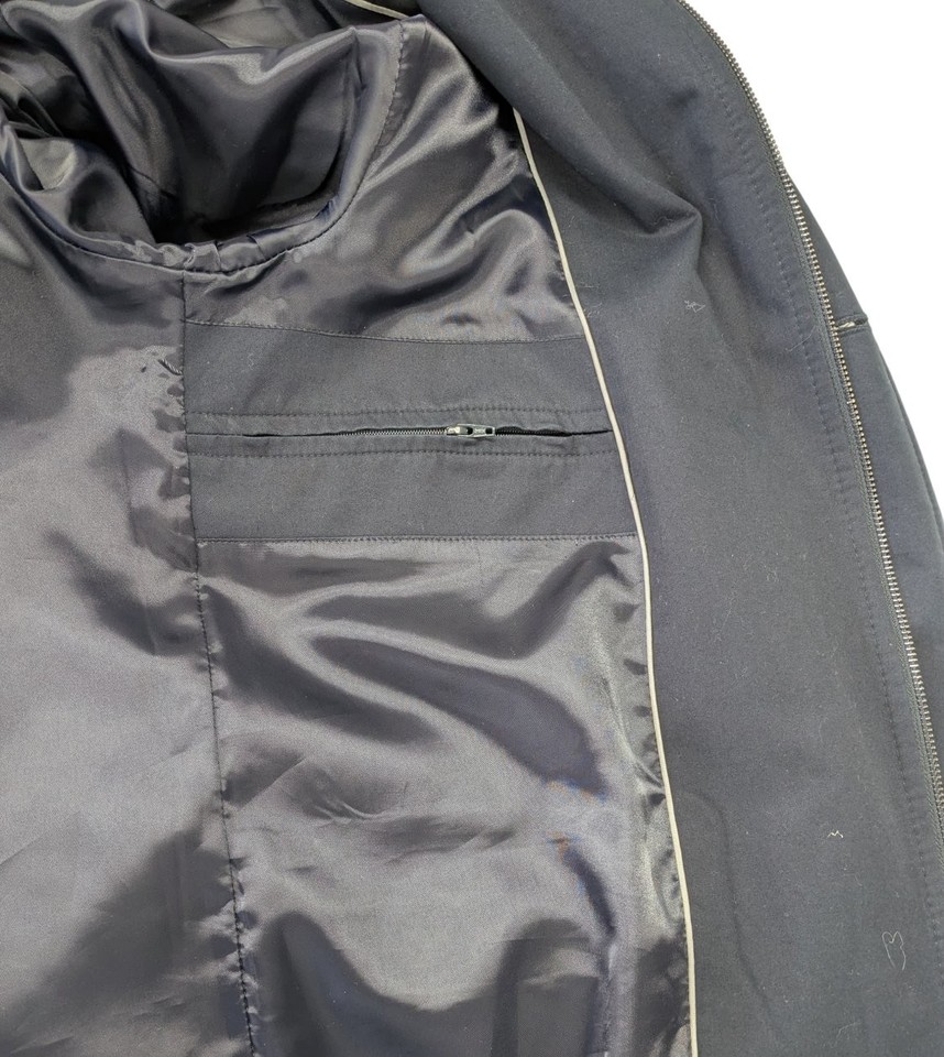 Saint James Wool Coat Dark Blue Button Closure - Size L | eBay UK