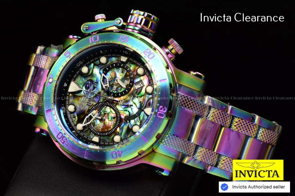 Invicta Men's Coalition Forces Chronograph Abalone Dial Iridescent ...