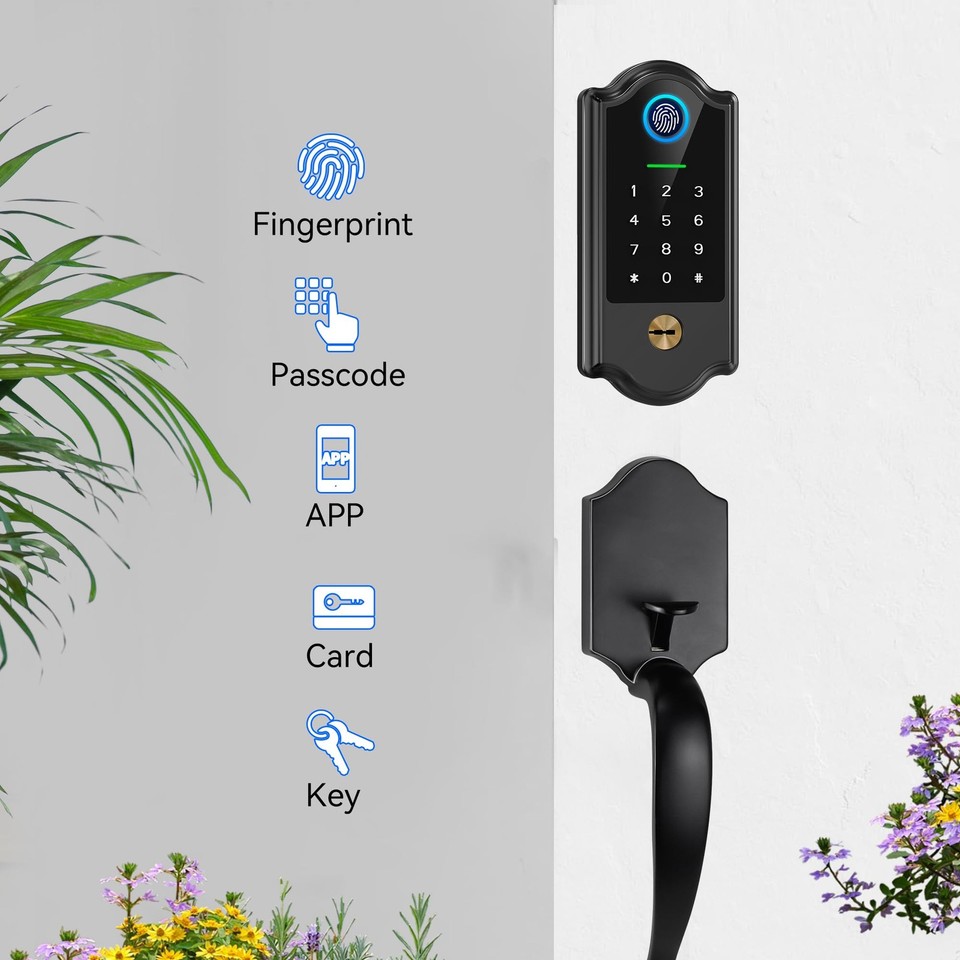 Smart Fingerprint Door Lock for Front Door – Keyless Entry Deadbolt ...