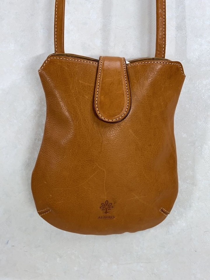 ALBERO Shoulder Bag Leather CML NATURE | eBay