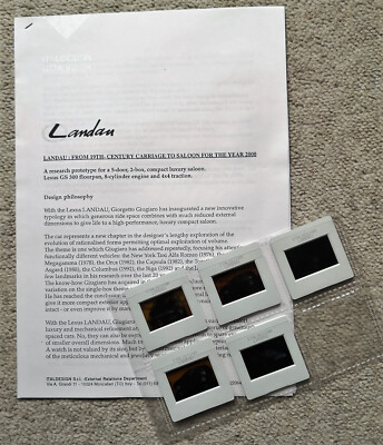 ITALDESIGN Lexus Landau - Pressemappe Genf 1994 mit 5 Dias - Prospekt ...