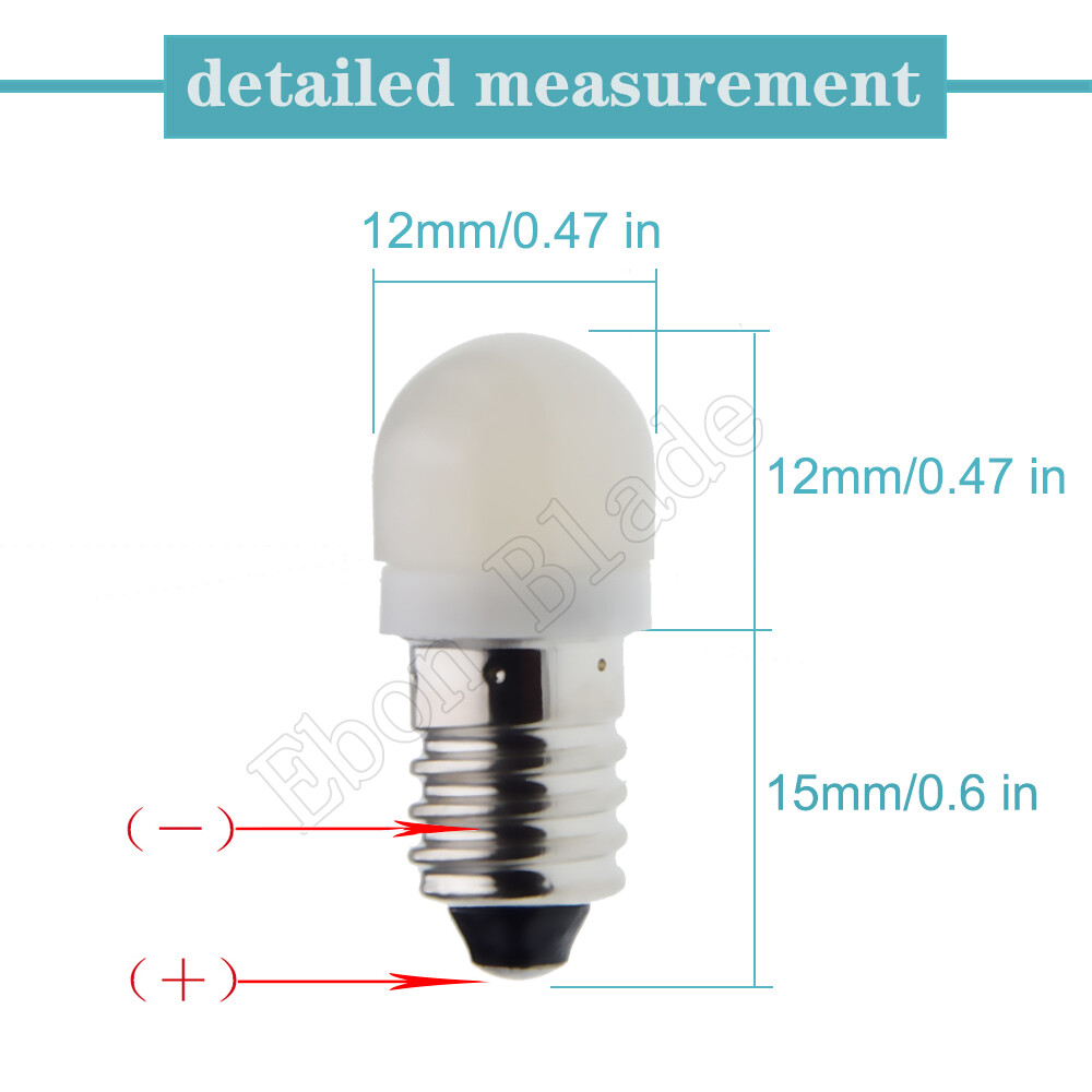 10Pcs 3V 3 Volt E10 LED Bulb Replacement Flashlight Torch Bike Light ...