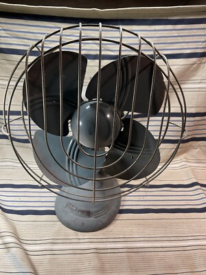 Vintage Dominion Electric Metal Fan, Adjustable Oscillating 14" Cage | eBay