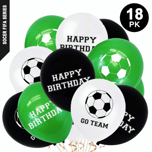 18pk Soccer Latex Balloons | FIFA World Cup Theme Birthday Party ...
