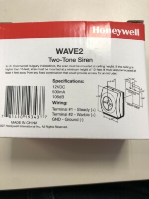 BRAND NEW Honeywell WAVE 2 Two Tone Siren WAVE2 WAVE-2 | eBay