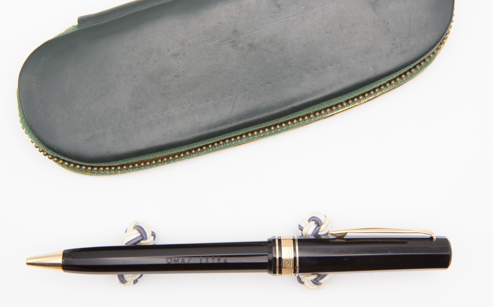 Vintage Omas Extra Black Celluloid Ballpoint Pen with Gold Plated Trim | eBay