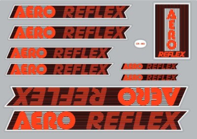 Aero Reflex Decal Set - Neon Orange -Sticker old school BMX Restoration ...