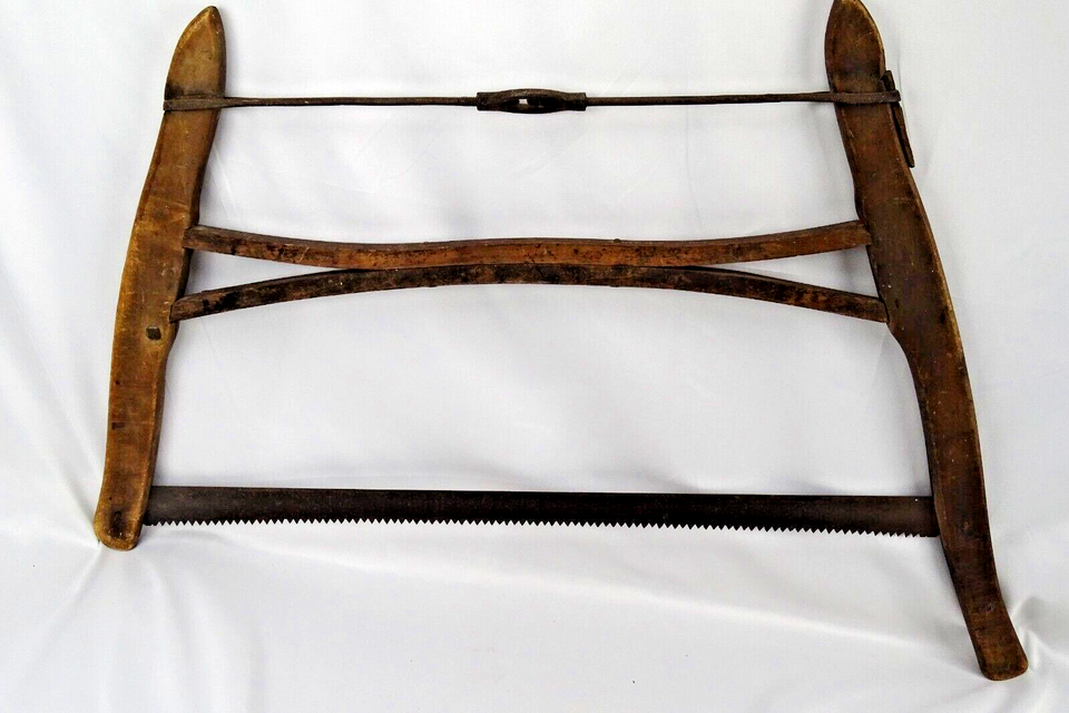 Antique Vintage Buck Saw / Crosscut Saw, 29" Blade, Wood Frame | eBay