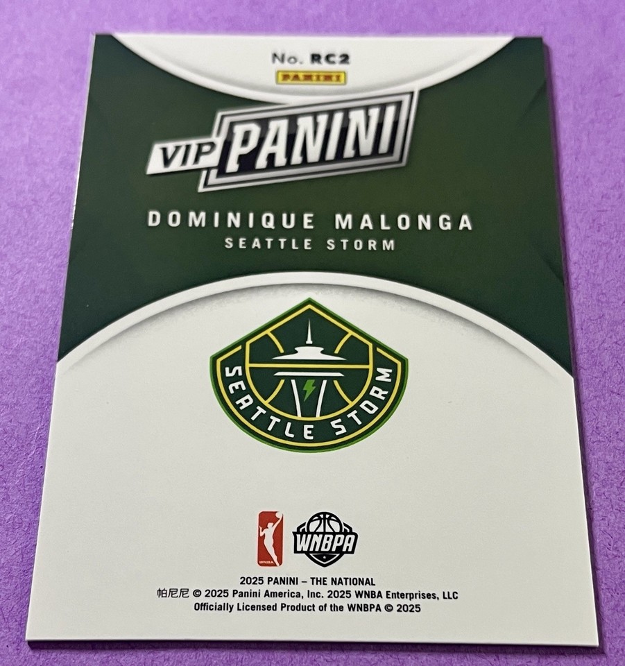 Dominique Malonga 2025 Panini VIP Gold Pack Rookie #RC2 WNBA /SEATTLE ...