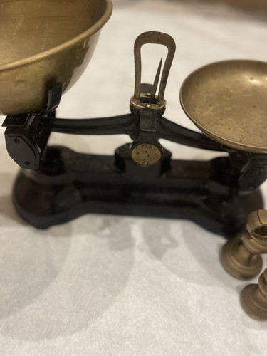 Libra Scale co Vintage Weighing Scales Made In England Antique Brass | eBay