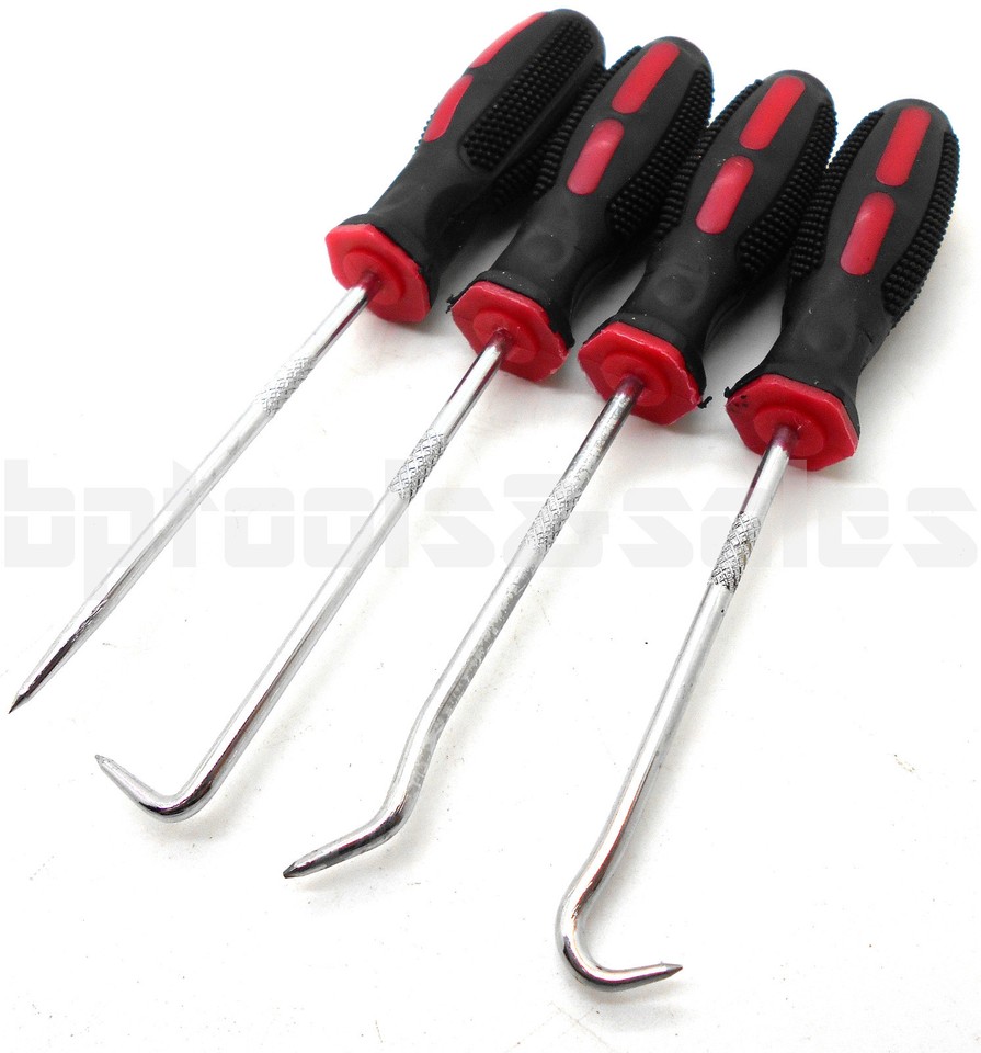 4pc Hook and Pick Tool Set Hose Pick and Cotter Pin Puller for Hoses O ...