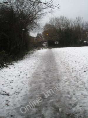 Photo 6x4 Icy path from Highfield Rec to Tilmore Gardens Petersfield ...