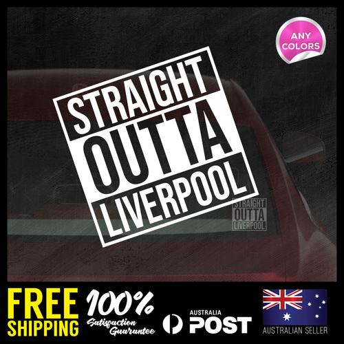 STRAIGHT OUTTA LIVERPOOL YNWA 2019 CHAMPION 120x114mm Decals Vinyl ...