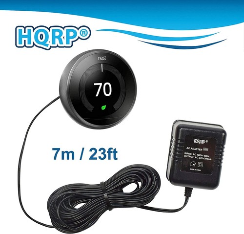 HQRP 24V AC Adapter Transformer for Ring Doorbell Thermostats C-Wire ...