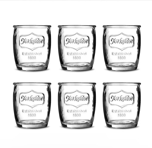 6 Yorkshire Est 1898 Shot Glasses Canning Jar Style Candle Crafts ...