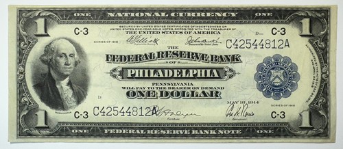 1918 $1 Federal Reserve Bank Note Philadelphia Green Eagle Fr.716 | eBay