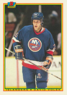 1990-91 Bowman Tiffany #127 DAVID VOLEK - New York Islanders | eBay.de
