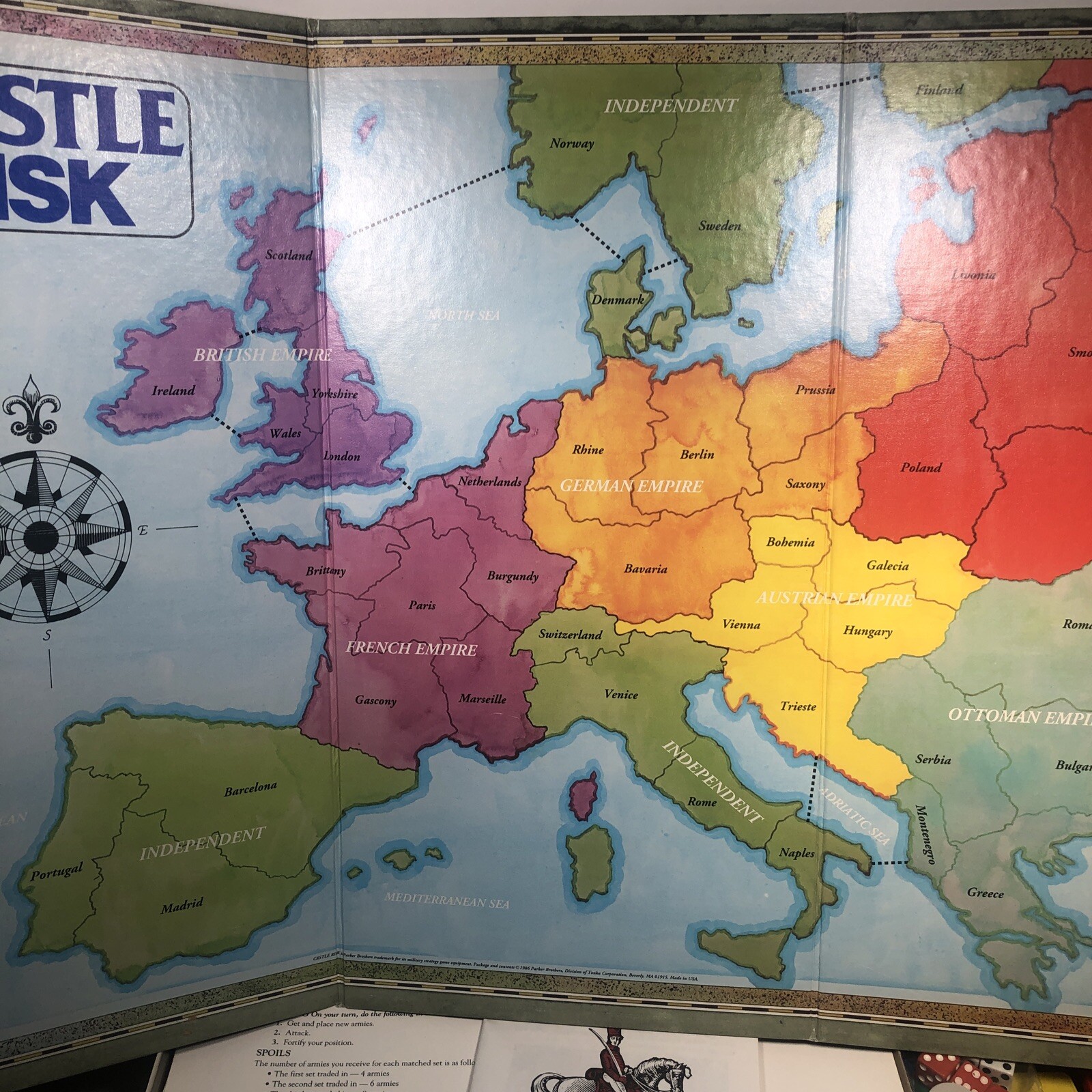 RARE Risk/castle Risk 2 in 1 Strategy Board Game 1990 Parker Brothers ...