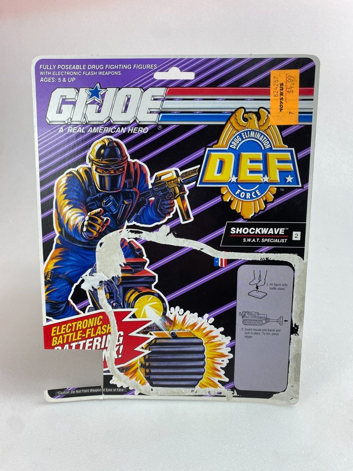Shockwave V3 Vintage GI Joe Full Card Back Uncut File Card 1992 DEF ...